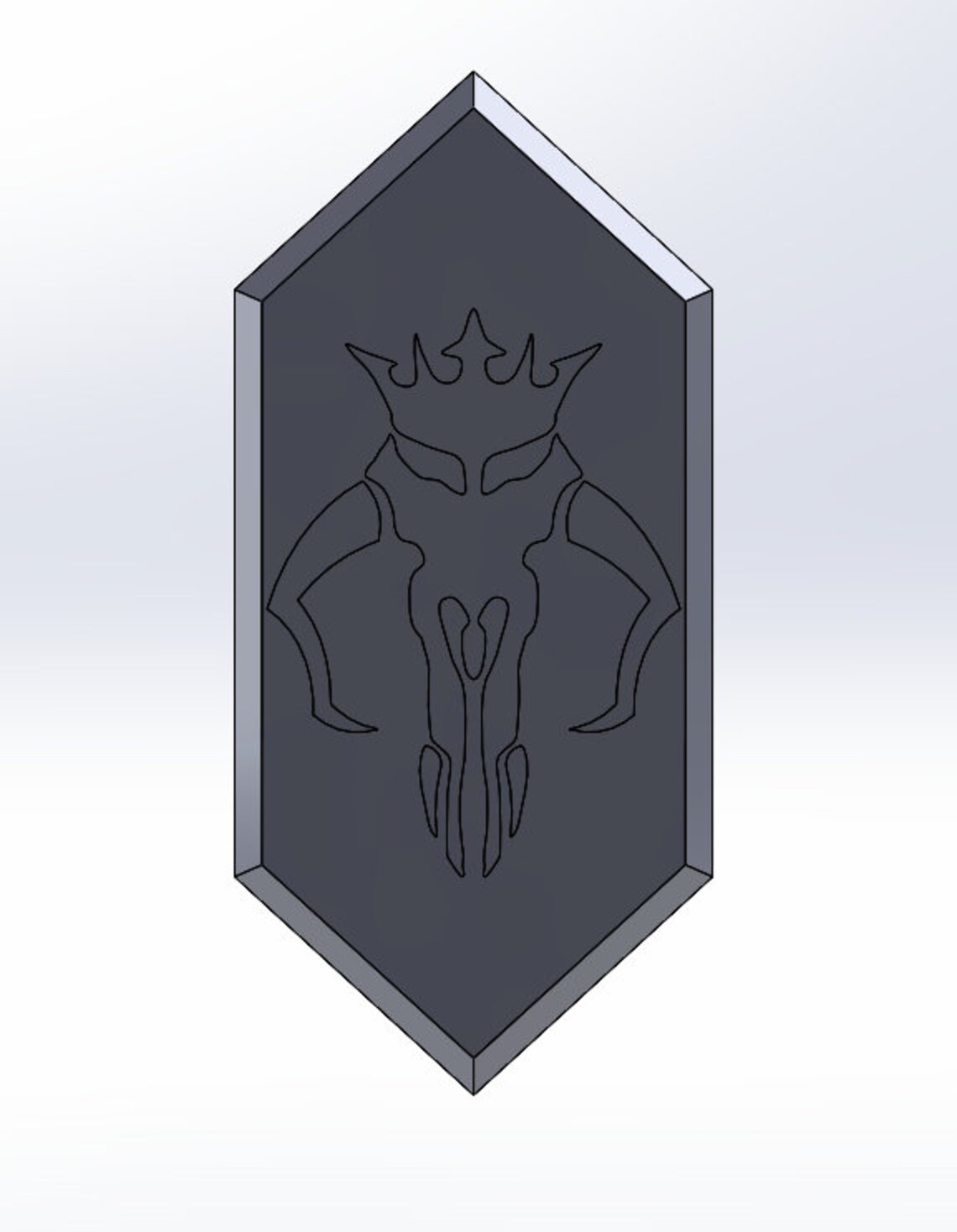 Mandalorian Diamond Chest Piece, Custom Signet - Etsy