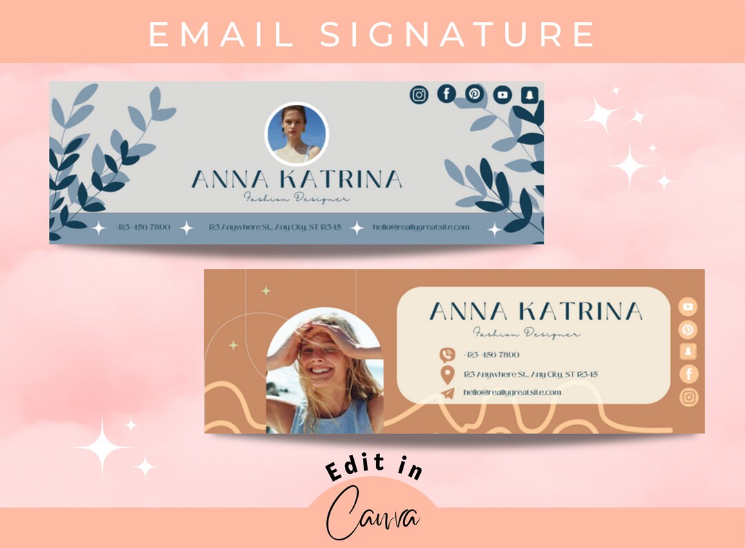Email Signature Template: Boho Chic Design for Business Branding Gmail ...
