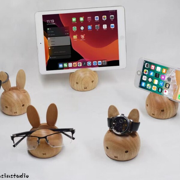 Wood Phone Stand - Etsy