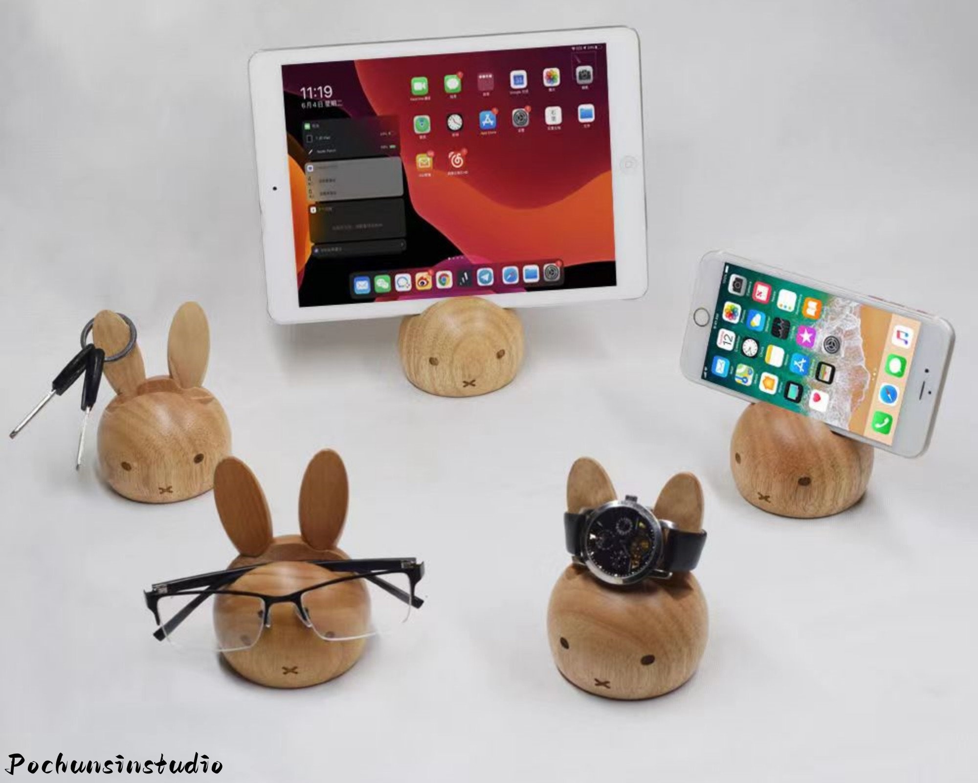 Phone Stand Creative Tablet Stand Cute Rabbit Glasses Stand Original ...
