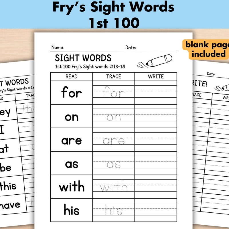 Dolch Sight Words - Etsy