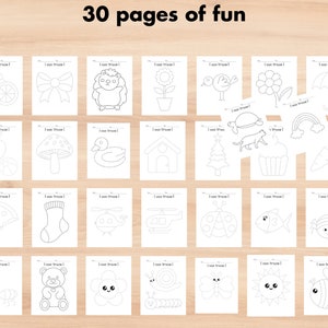 30 Jumbo Tracing Worksheets, Printable Preschool Trace Pages ...