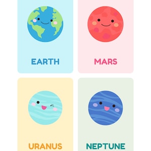 Solar System Flashcards Printable, Planets Flash Cards,interesting ...