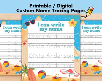 Custom Name Tracing Sheet Handwriting Practice Personalised Name Trace ...
