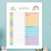 Kids Weekly Calendar Rainbow Printable, Homeschool Toddler Schedule ...