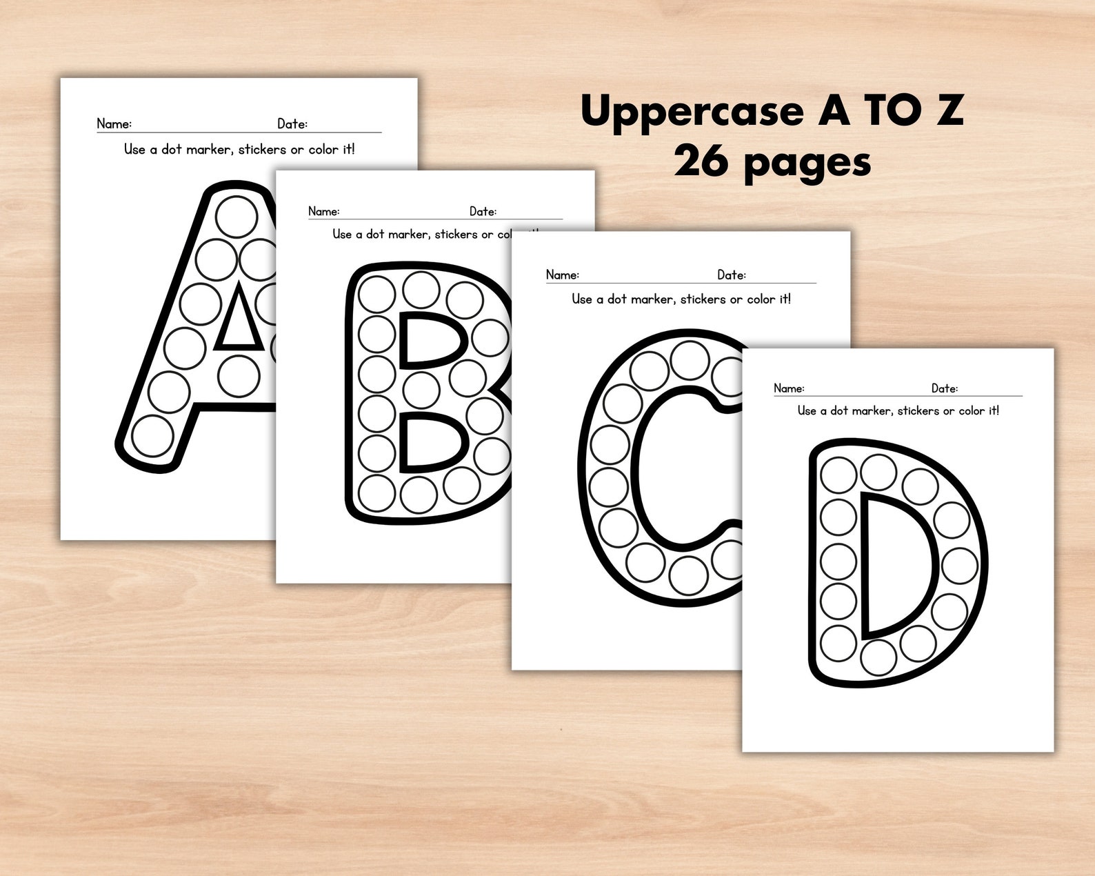 Dot Marker Coloring Pages, Do a Dot Activity,printable Alphabet Dab It ...