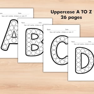 Dot Marker Coloring Pages, Do a Dot Activity,printable Alphabet Dab It ...