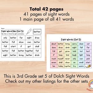 Sight Word Dab It Worksheet, Sight Word Activity, Printable Worksheets ...