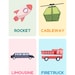 24 Vehicles Flashcards, Printable Montessori Flash Cards,pre-school ...