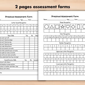 Preschool Assessment Forms Printable, Prek Assessment, Printable ...