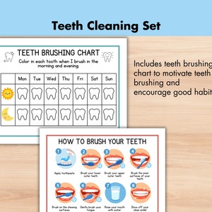 Brush Teeth Brushing Activity, Kids Dental Health Care, Printable ...