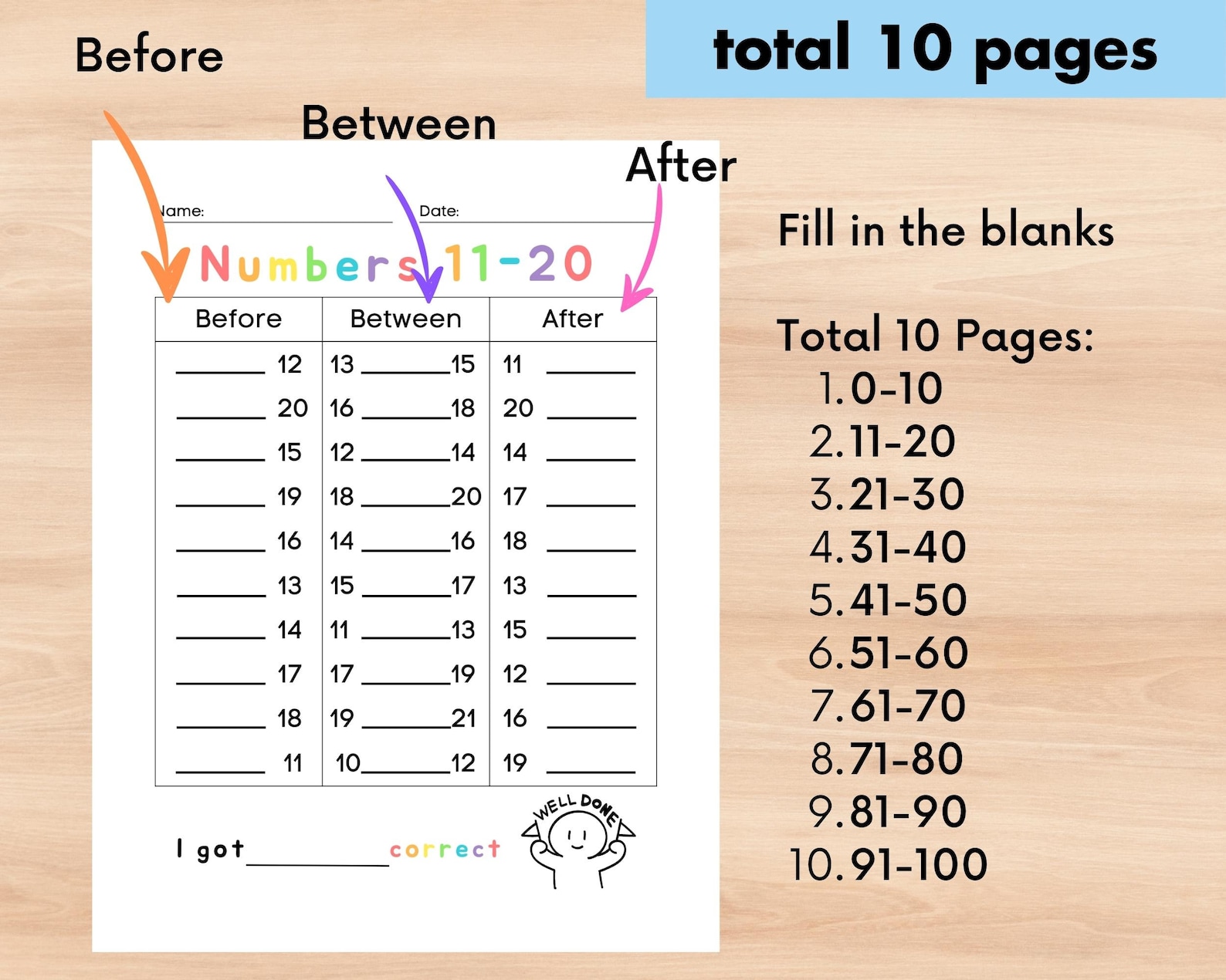 Maths Missing Numbers Worksheets 0-100 Printable, Preschool Math ...