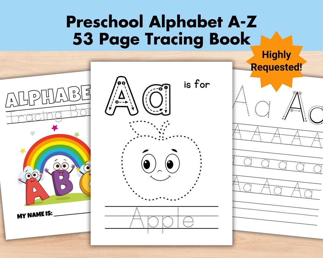 Alphabet Tracing Busy Book, Uppercase Lowercase Abc Letter Trace ...