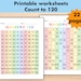 22 Printable Number Chart, Count to 120 Worksheets, Preschool Skip ...