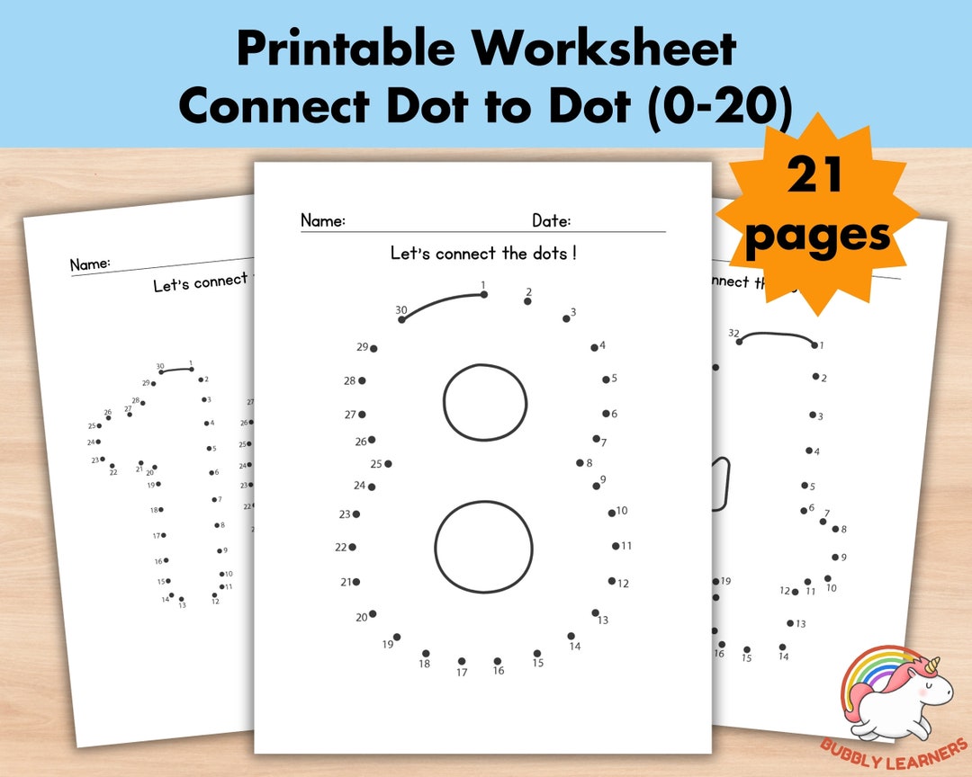 Connect the Dots Printable Pages, Number Tracing, Preschool Number 0 to ...