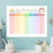 Monthly Kids Planner Rainbow Printable, Homeschool Kids Schedule ...