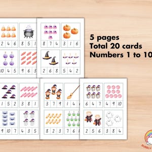 Count and Clip Cards, Numbers 1-10, Preschool Math Numbers Activities ...