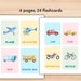24 Vehicles Flashcards, Printable Montessori Flash Cards,pre-school ...