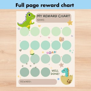 Printable Reward Chart Toddler Dinosaur, Kids Routine Tracker,reward ...