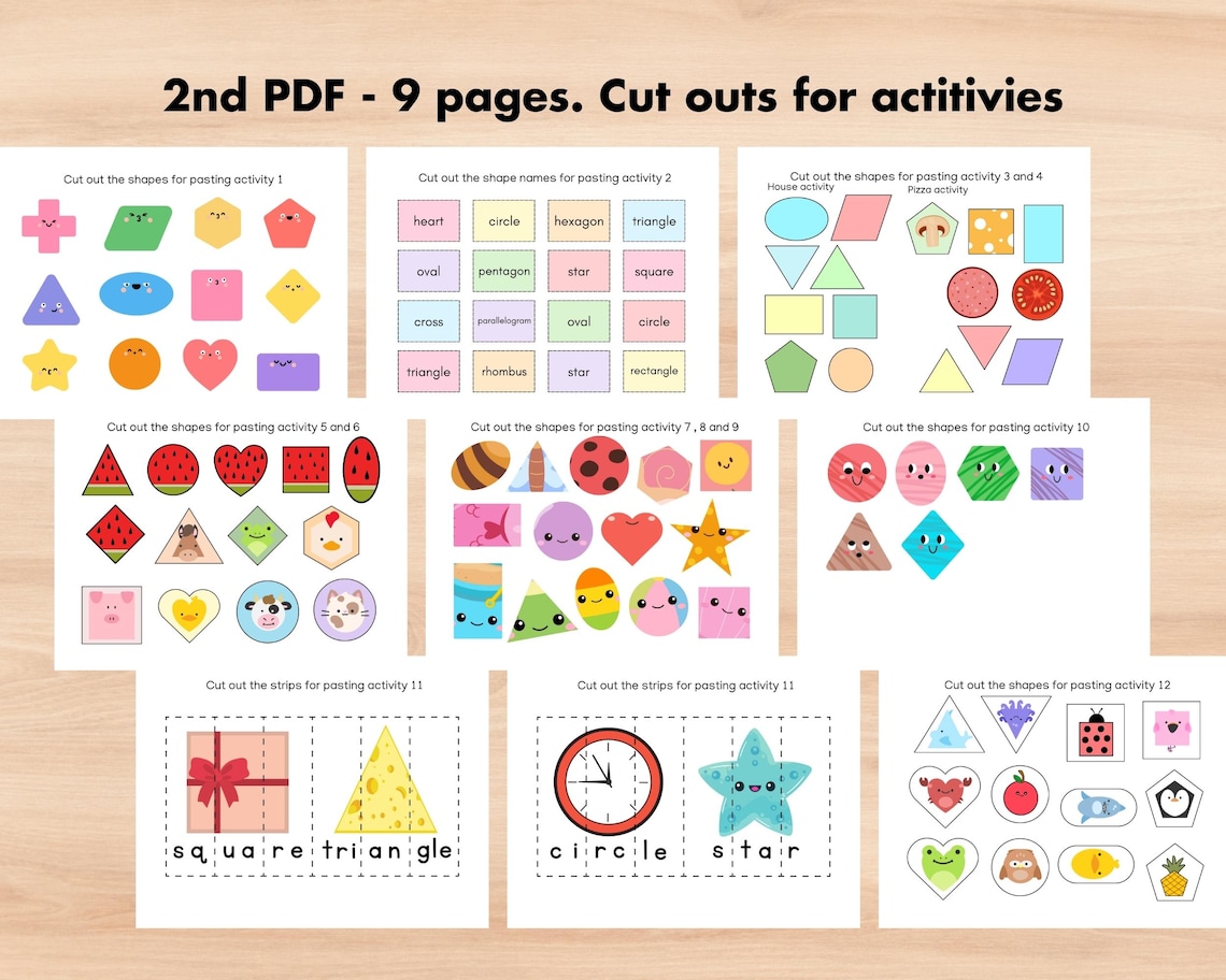 Toddler Learning Binder,shapes Matching Busybook, Shape Sorting Game ...