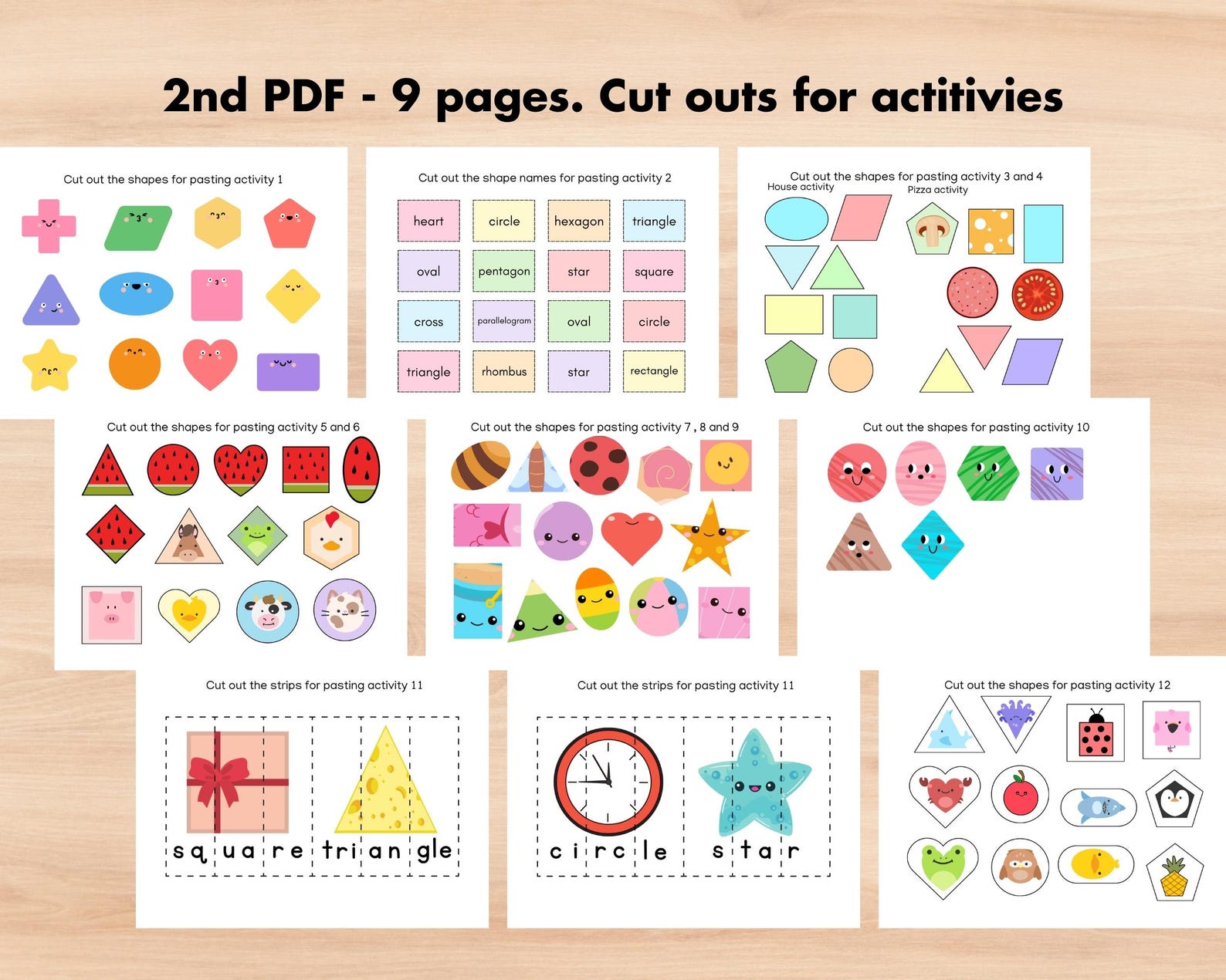 Toddler Learning Binder, Shapes Matching Busybook, Shape Sorting Game ...