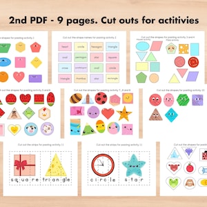 Toddler Learning Binder, Shapes Matching Busybook, Shape Sorting Game ...