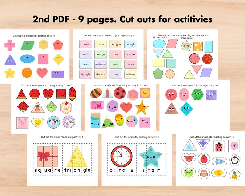 Toddler Learning Binder,shapes Matching Busybook, Shape Sorting Game ...