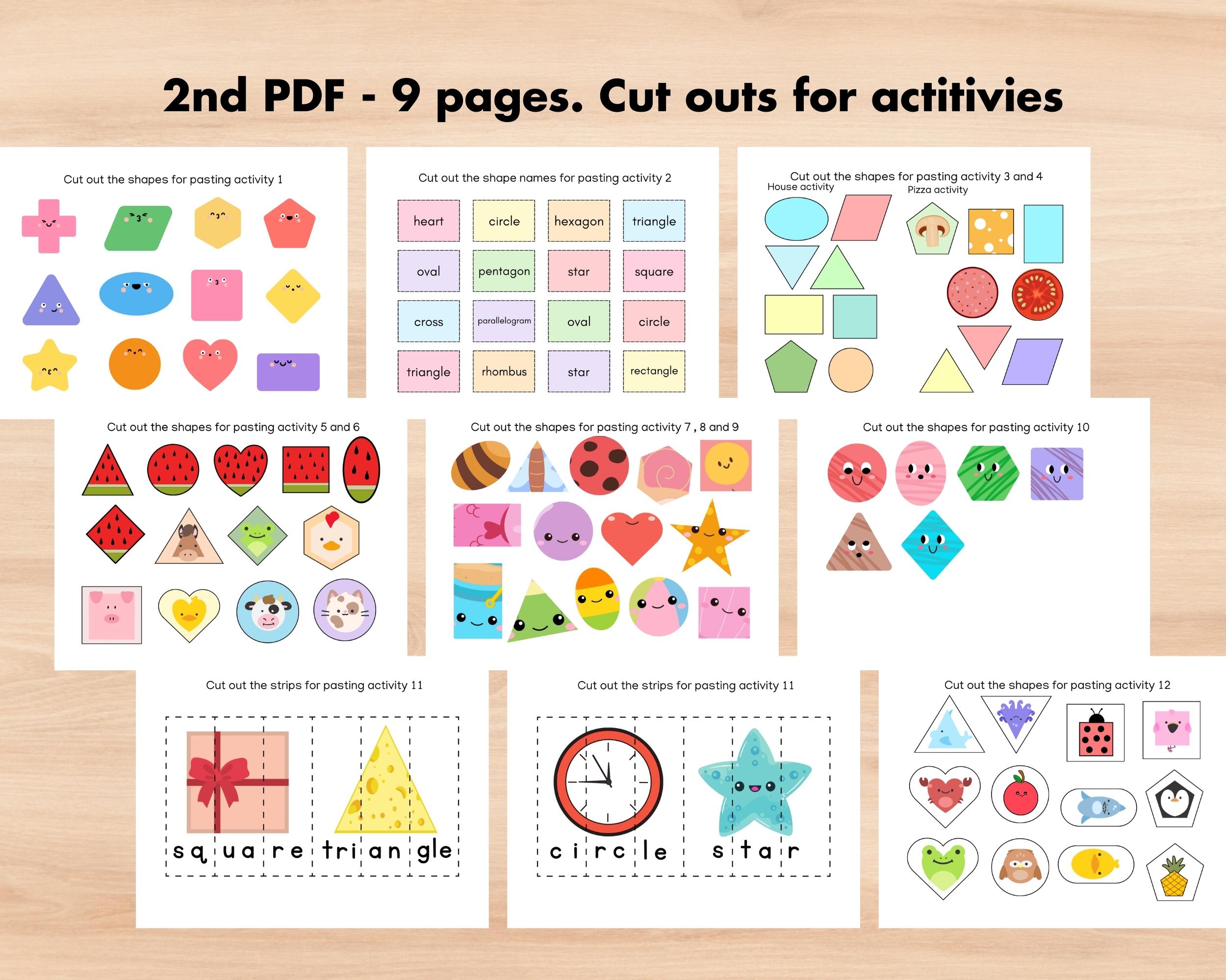 Toddler Learning Binder, Shapes Matching Busybook, Shape Sorting Game ...