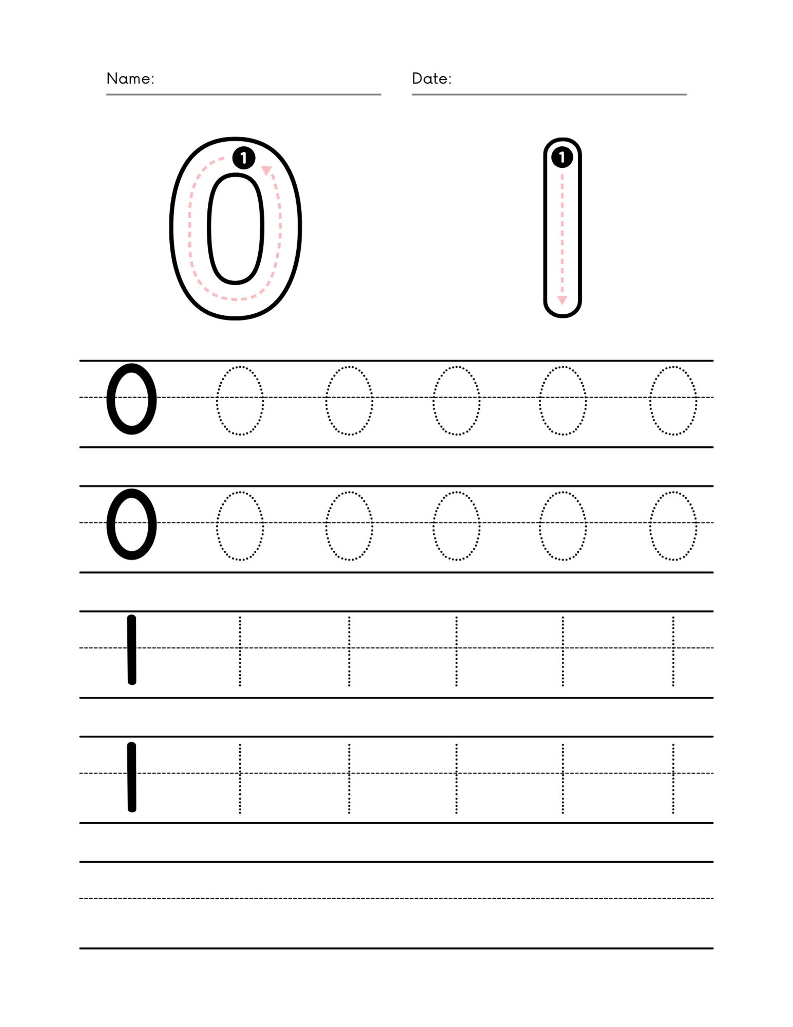 44 Alphabet Numbers Tracing Worksheets Handwriting Practice for ...