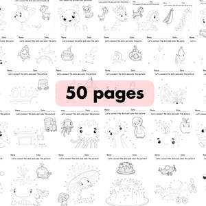 Dot to Dot Worksheet Connect the Dots Printable Pages, Preschool ...