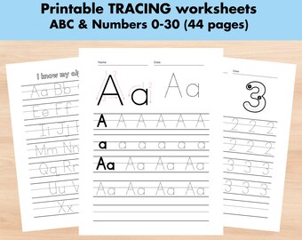 Letter and Number Formation Tracing Sheets Handwriting - Etsy