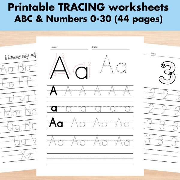Worksheets Alphabet - Etsy