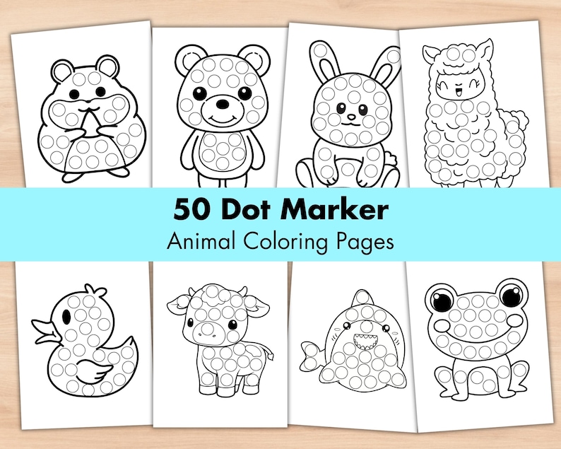 Animal Dot Marker Coloring Page, Do a Dot Activity, Printable Dab It ...