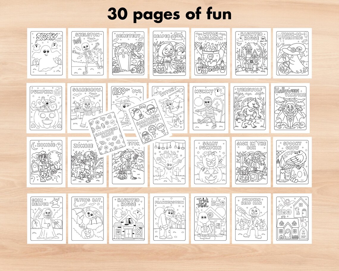 Halloween Coloring Pages, Cute Kids Halloween Coloring Sheets ...