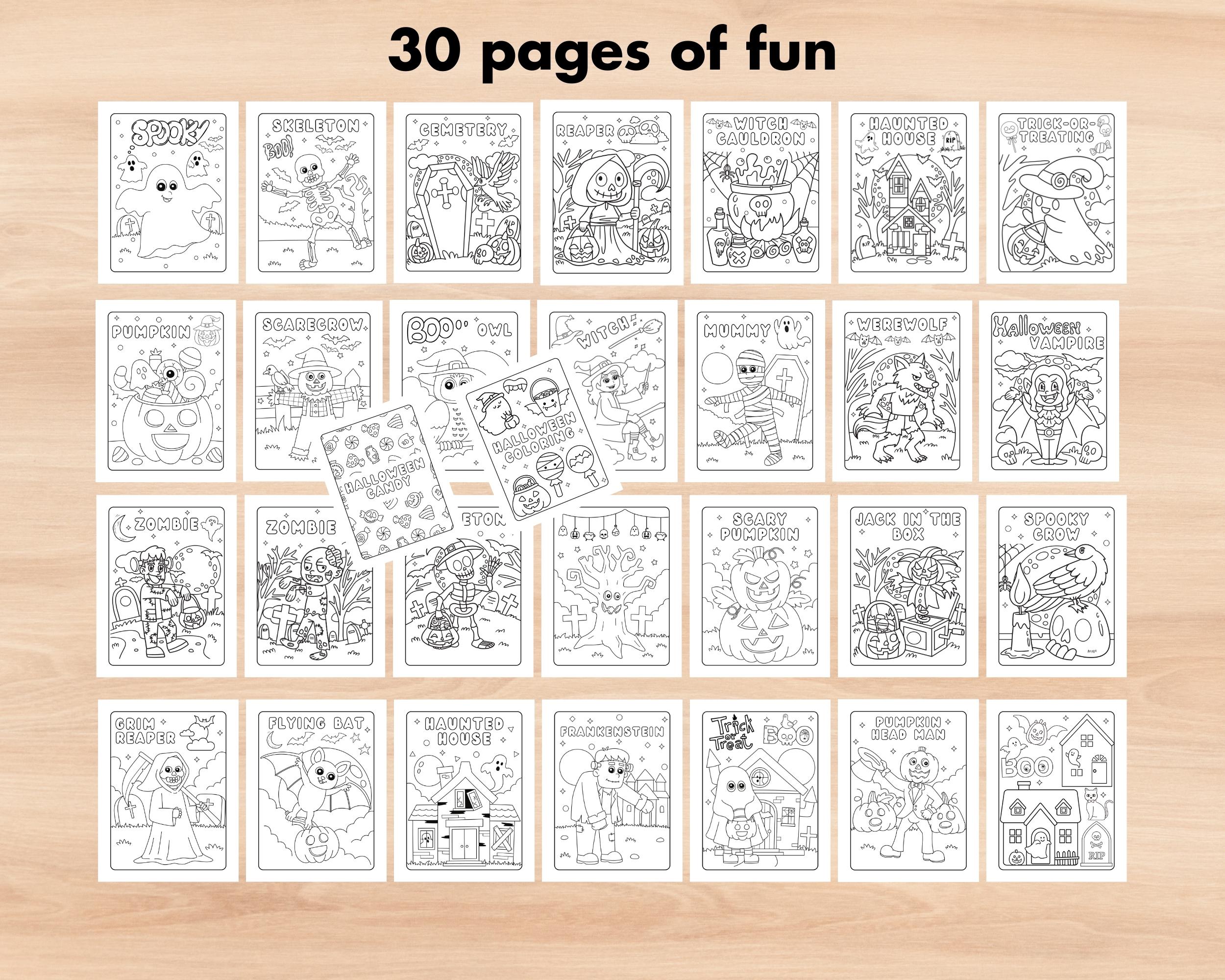 Halloween Coloring Pages, Cute Kids Halloween Coloring Sheets ...