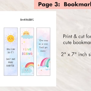 Printable Kids Reading Log Rainbow, Kids Book Tracker Bookmarks ...