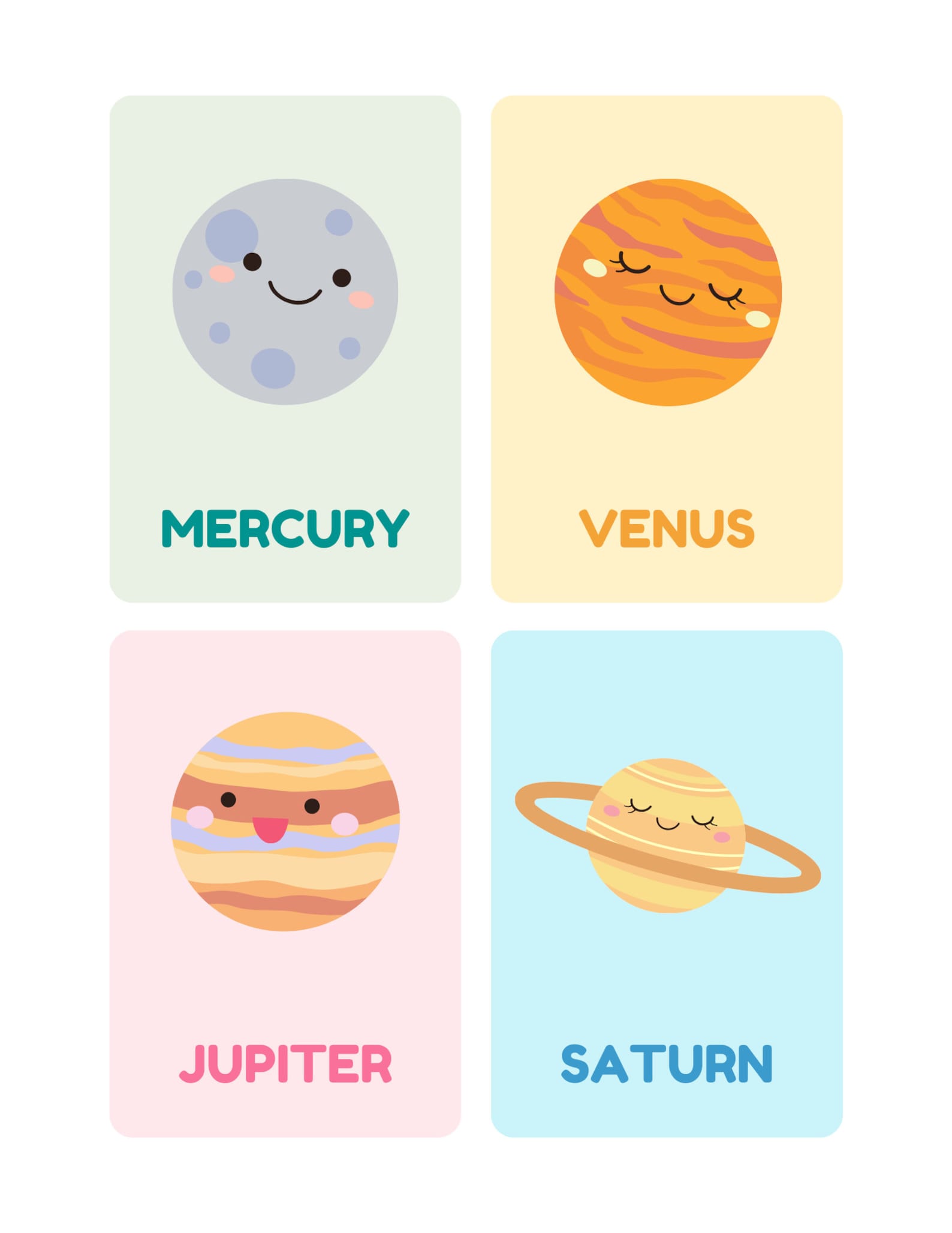 Solar System Flashcards Printable, Planets Flash Cards,interesting ...