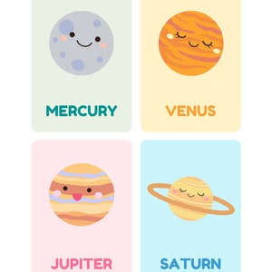 Solar System Flashcards Printable, Planets Flash Cards,interesting ...