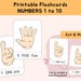 Number Flash Cards Counting 1-10, Finger Number Counting Card ...