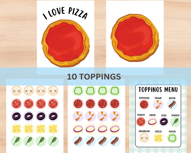 Pretend Play Build a Pizza, Dramatic Play Set, Playmoney, Homeschool ...