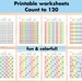 22 Printable Number Chart, Count to 120 Worksheets, Preschool Skip ...