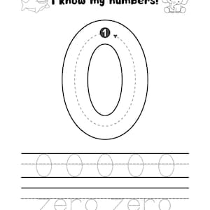 Number Tracing Worksheet, Printable Dough Mat Preschool Numbers 0-20 ...