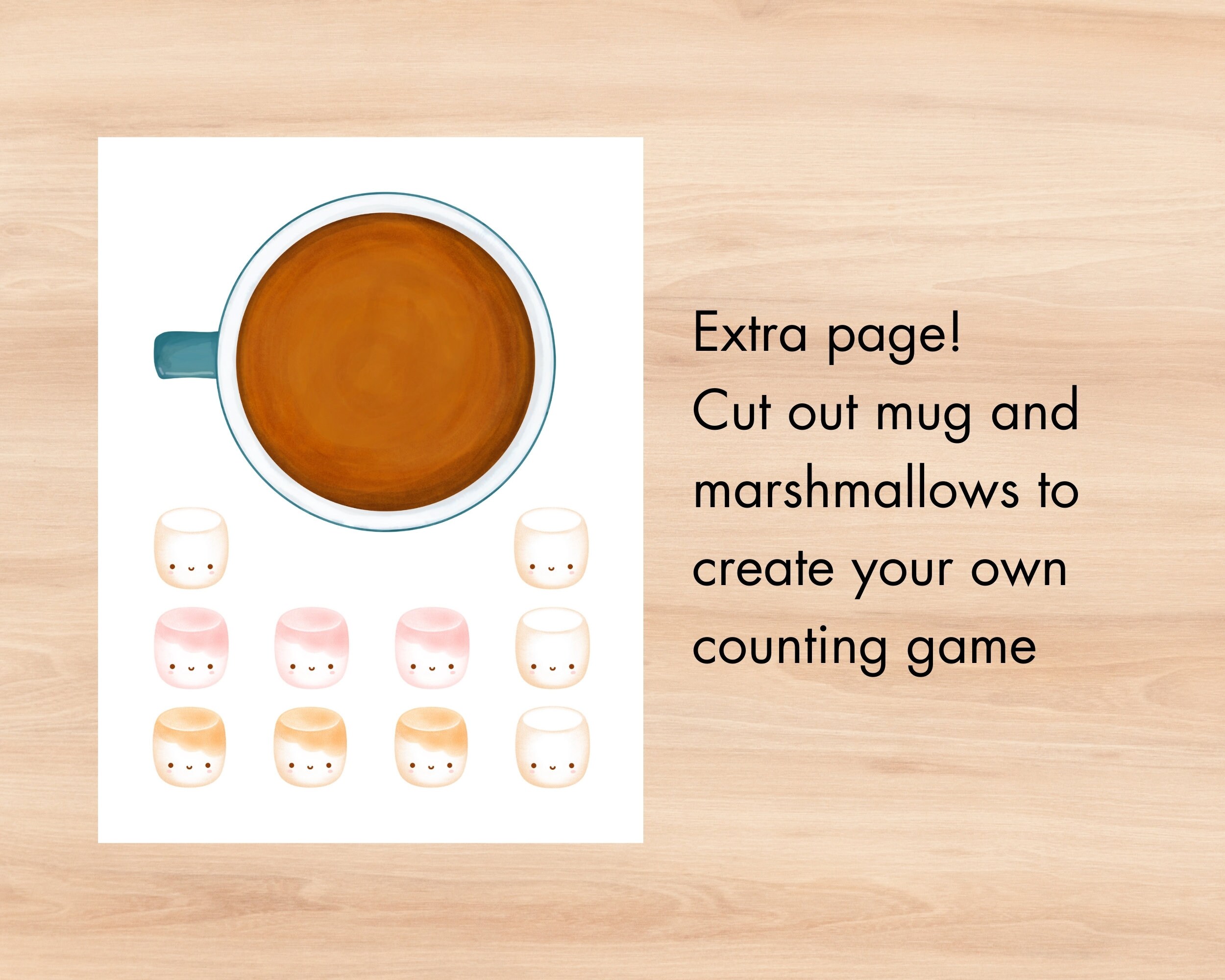 Counting Marshmallows Maths Worksheet, Printable Worksheet, Homeschool ...