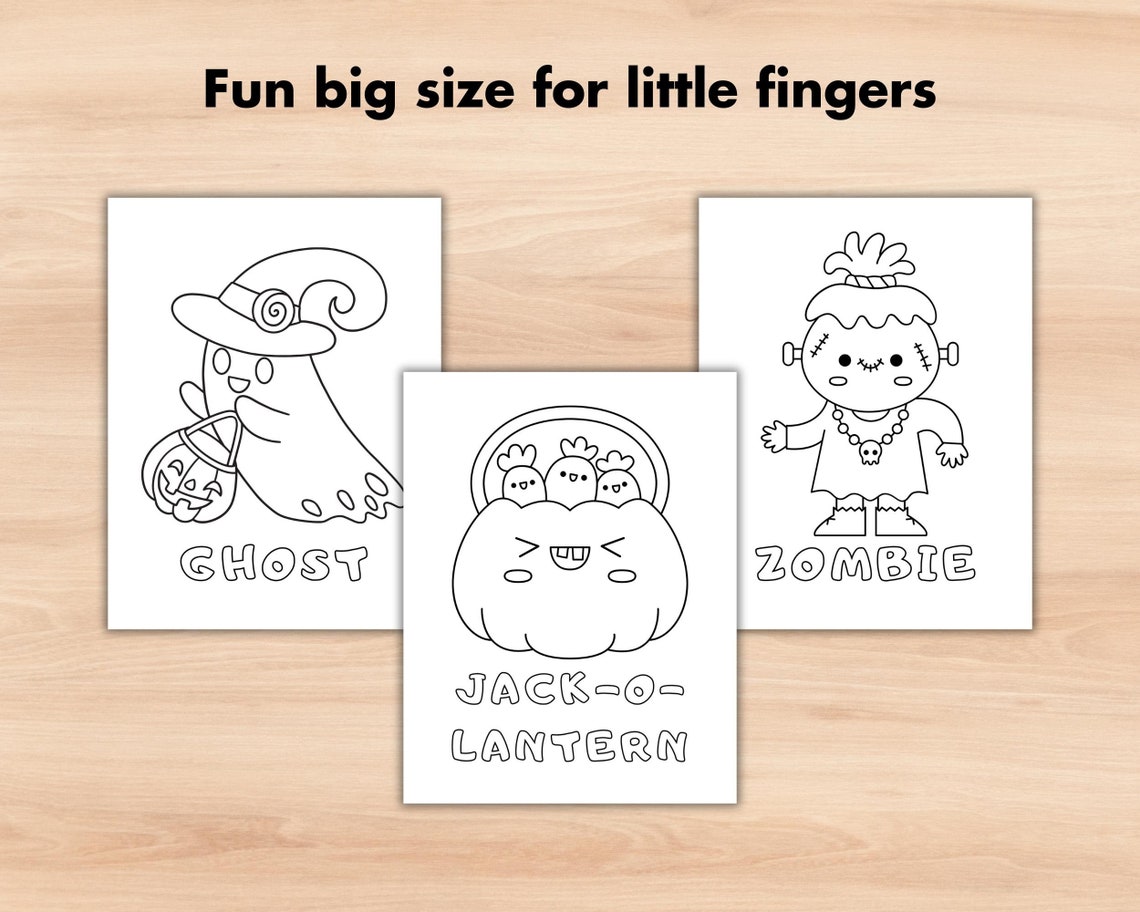 30 Jumbo Halloween Coloring Pages, Kids Halloween Coloring Sheets ...
