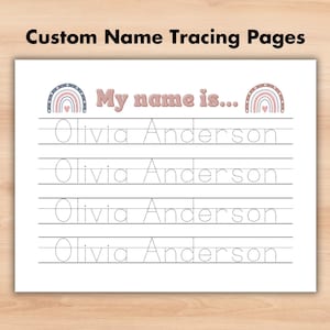 Custom Name Tracing Page, Handwriting Practice, Personalized Name Trace ...