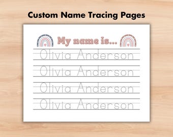 Custom Name Tracing Page, Custom Name Tracing Sheet Handwriting ...