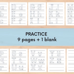 Preschool Alphabet Tracing Worksheets, Big ABC Trace Pages, Letters of ...