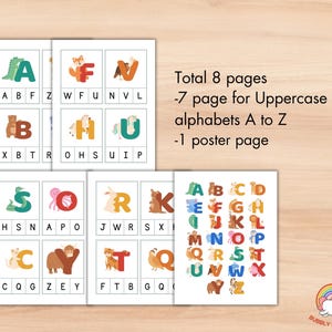 Alphabet Clip Cards, Uppercase A to Z, Preschool Alphabet Activities ...