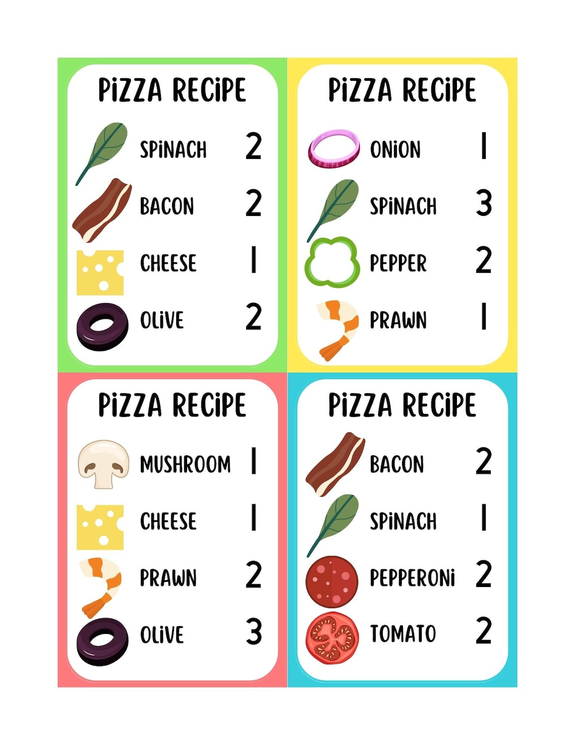 Pretend Play Build a Pizza, Dramatic Play Set, Playmoney, Homeschool ...