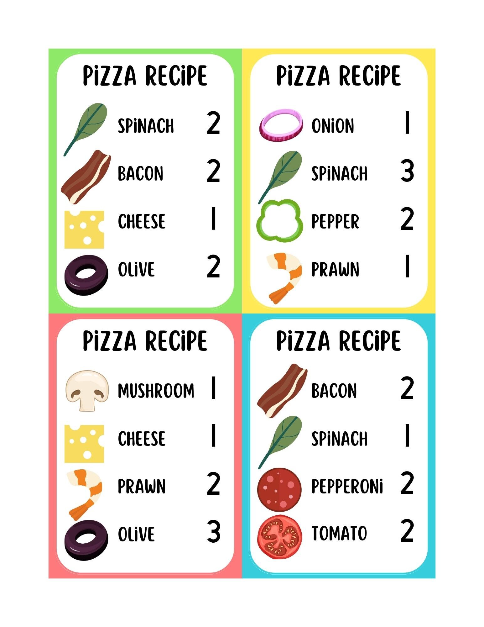 Pretend Play Build a Pizza, Dramatic Play Set, Playmoney, Homeschool ...